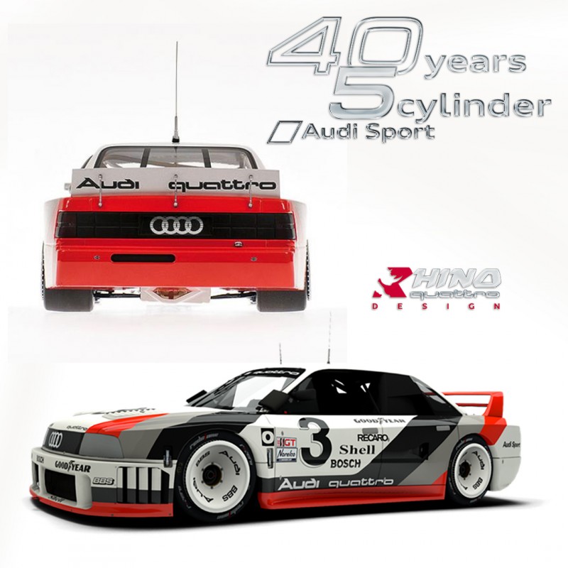 Sticker Audi Sport 40 Years 5 Cylinder